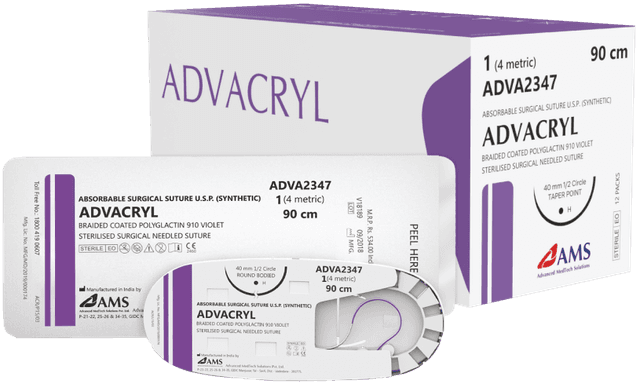 Advacryl Polyglactin 910 Suture – Braided Coated Polyglactin 910 Suture