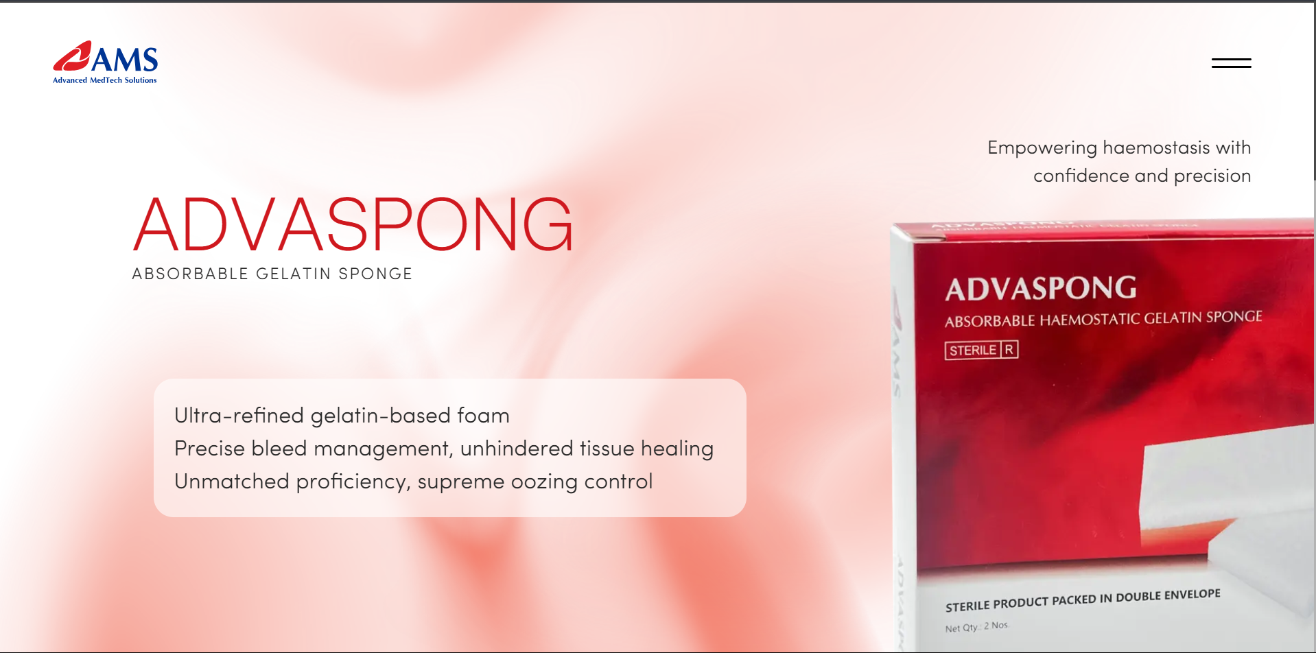 Advaspong – Absorbable Hemostatic Sponge